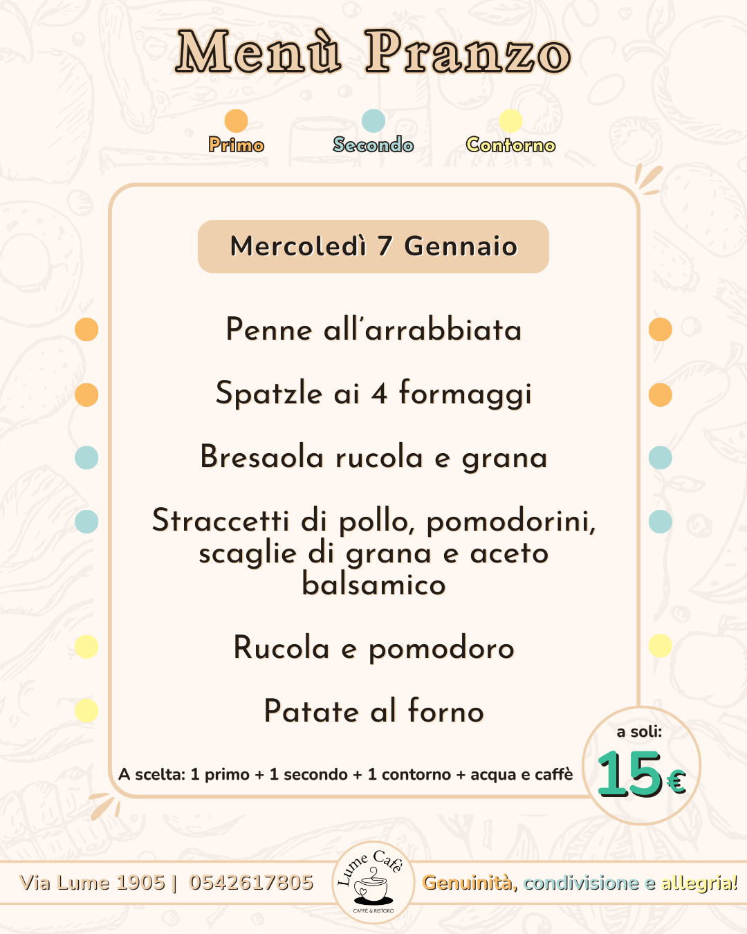 Menu - Lume Cafè